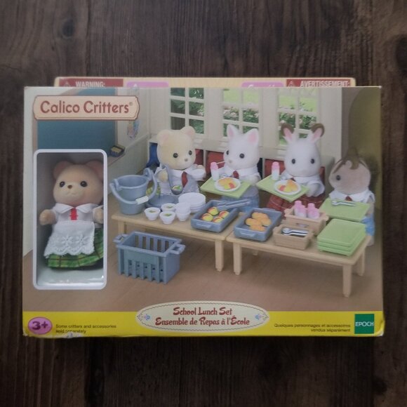 calico critters | Toys | Calico Critters School Lunch Set Box Has Store ...